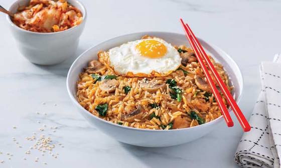 Kimchi Fried Rice Bowl with Fried Egg